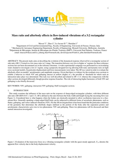 Pdf Mass Ratio And Afterbody Effects In Flow Induced Vibrations Of A