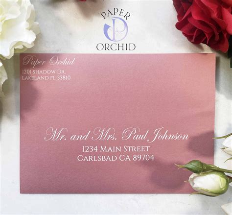 A7 Printed Envelope Paper Orchid