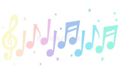 Colourful Music Note Symbols Of Different Color Music Notes Icon Set