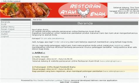 Screenshot Of Web Based Food Ordering System Download Scientific Diagram