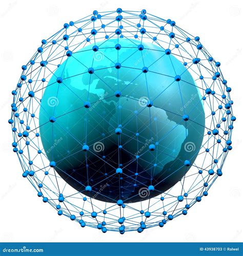 3d Render Of Abstract Network Stock Image Image Of Planet Company