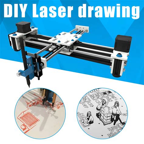 New 280x200mm Mini Xy 2 Axis Cnc Plotter Pen Usb Diy Laser Drawing
