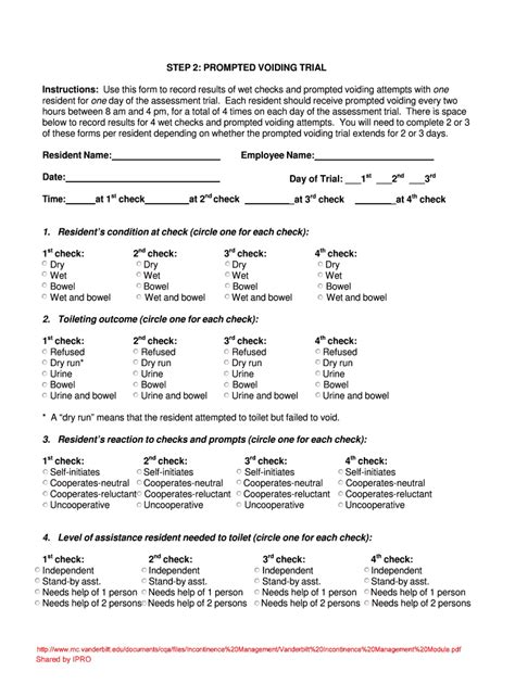 Fillable Online Atlanticquality Prompted Voiding Trial Prompted Voiding