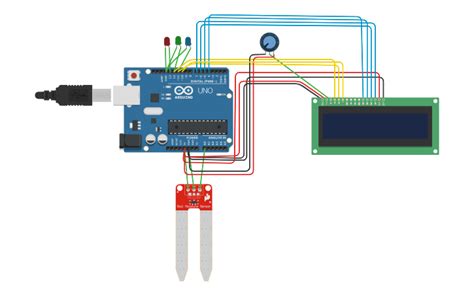 Circuit Design Program 5 Soil Moisture Sensor Tinkercad