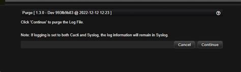 Make User Log Ask For Confirmation On Purge · Issue 5083 · Cacticacti
