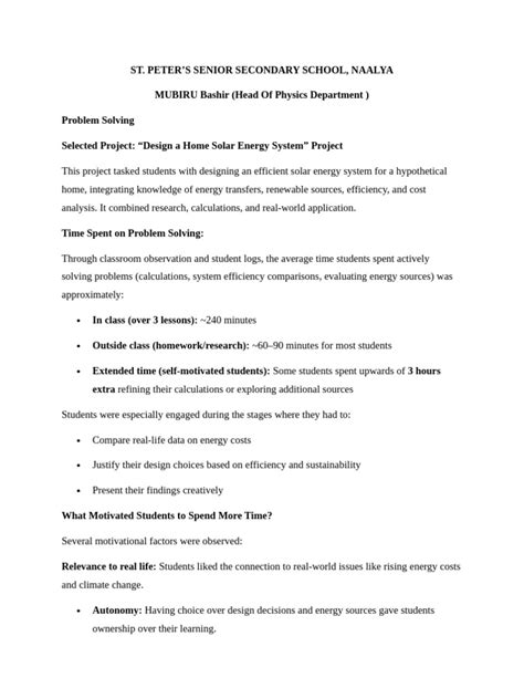 Project Work Assignment Pdf Motivation Motivational