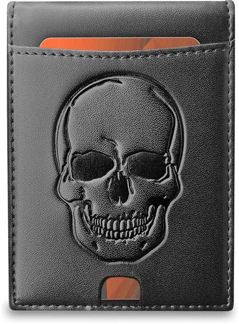 Lazy Skull Minimalist Wallet For Men Slim And Stylish