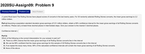 Solved 2020su Assign09 Problem 9 Previous Problem Problem