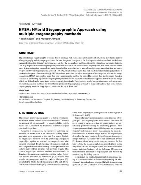 Pdf Hysa Hybrid Steganographic Approach Using Multiple Steganography