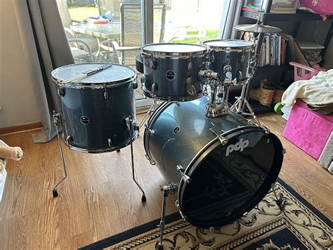 Pdp Encore 5 Piece Drum Set In Azure Blue Reverb