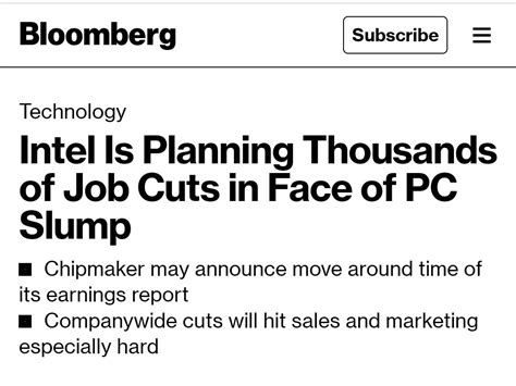 Intel Layoffs After Getting Billions In Government Money From The Chips Act R Antiwork