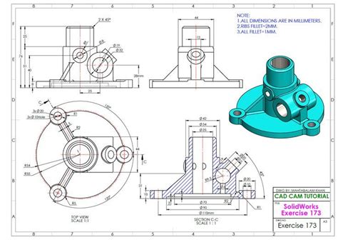 Solidworks Tutorial Exercise Mechanical Engineering Design