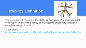 FLEXIBILITY POWER POINT By Physical Education And Health Lee Store
