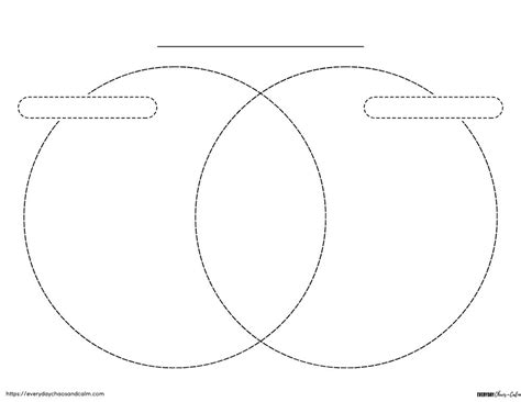 Printable Blank Venn Diagram Template Worksheet