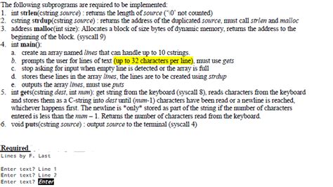 Solved Using Assembly Language