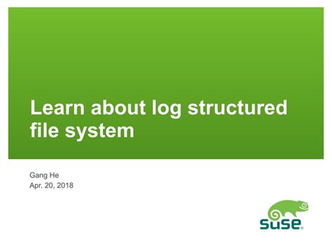 Learn About Log Structured File System Odp Operating Systems