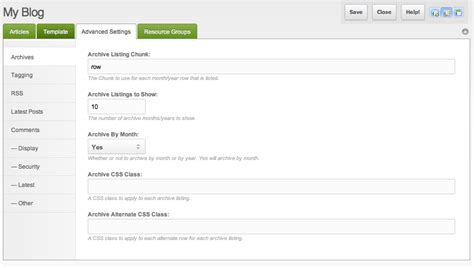 creating a blog articles modx documentation