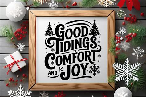Good Tidings Of Comfort And Joy Farmhouse Christmas Sign Svg Artbubbles