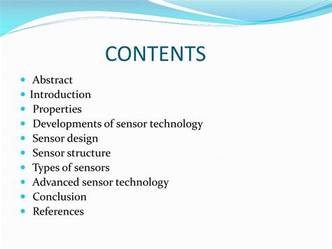 Ppt Seminar Report On Sensor Technology Powerpoint Presentation Free