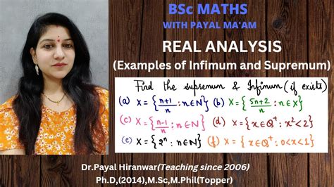 Examples Of Supremum And Infimum I Real Analysis I Bsc Maths I Engg Maths Youtube