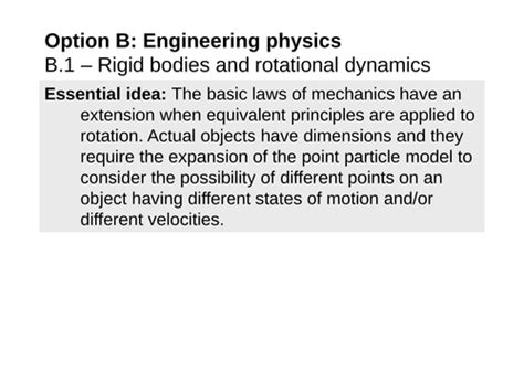 Ib Dp Physics Option B Engineering Physics Sl Ppt Last Exams 2024