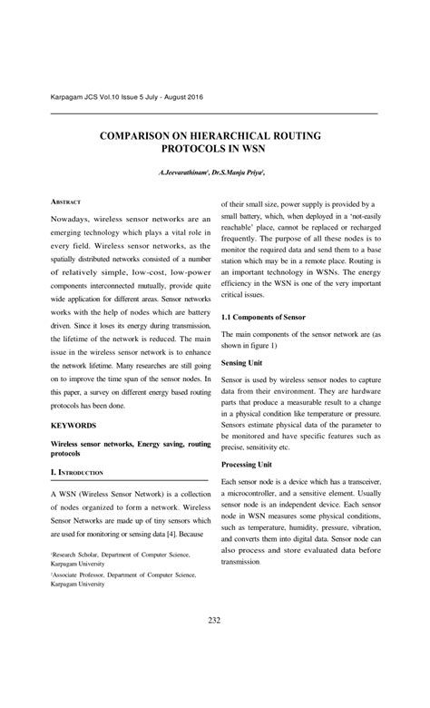 Pdf Comparison On Hierarchical Routing Protocols In Wsn