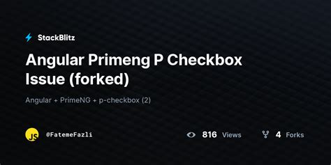 Angular Primeng P Checkbox Issue Forked Stackblitz