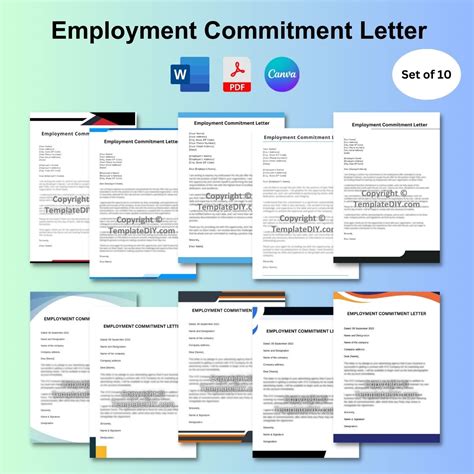 Download Employment Commitment Letter Customizable Template
