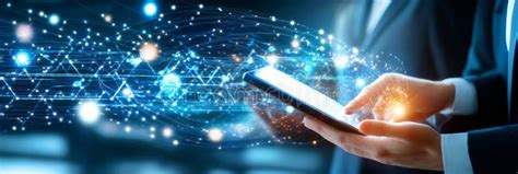 Global Network Connection On Tablet Teamwork Technology Innovation