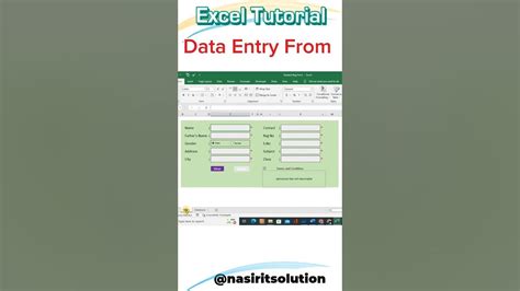 Data Entry From For All Database Dataentry Exceltips Exceltutorial