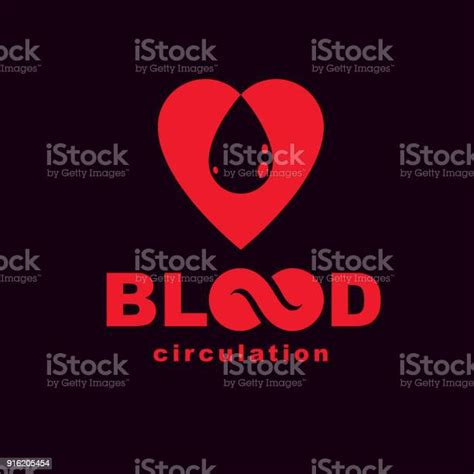 Vektor Rotes Herz Mit Blutzirkulation Sinteklass Medizinischethema Vektor Grafiksymbol Stock