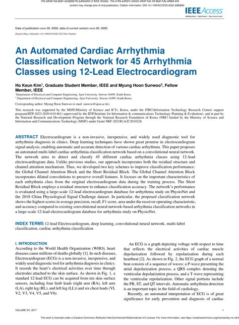 Pdf An Automated Cardiac Arrhythmia Classification Network For 45