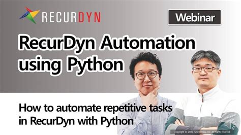Free Webinar Recurdyn Automation Using Python