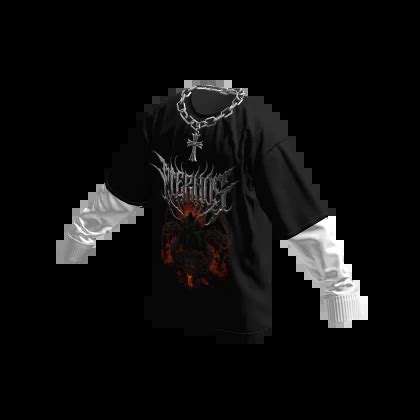 Eternos Graphic Layered Shirt W Cross Chain Roblox Item Rolimons