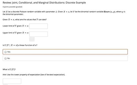 Review Joint Conditional And Marginal Distributions Discrete