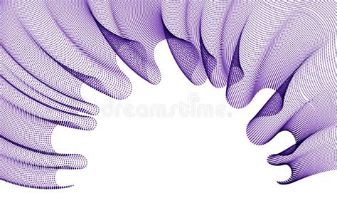 vector abstract background with wave of flowing particles frame smooth