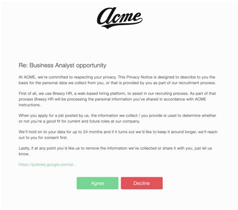 Gdpr Candidate Consent