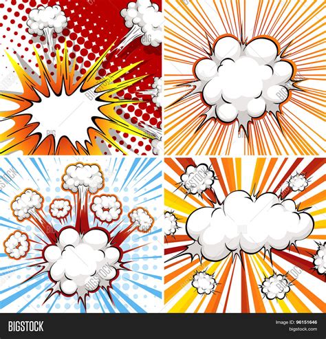 Explosion Template Vector Photo Free Trial Bigstock