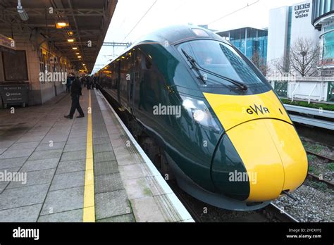 Gwr Trains Class 800 Inter City Train At Cardiff Wales In December 2021