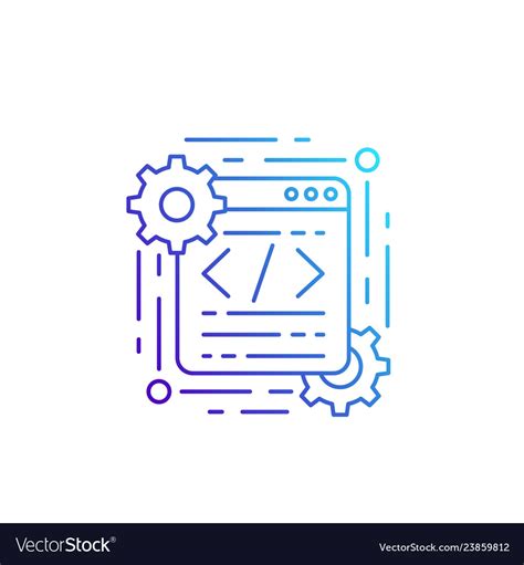 Coding And Web Design Line Icon Royalty Free Vector Image