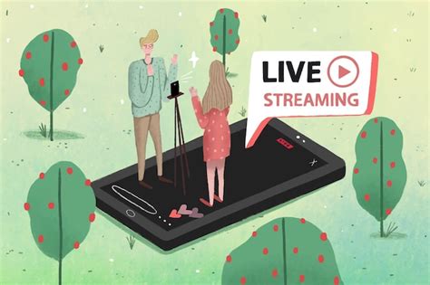 라이브 스트림 뉴스 배너 개념 무료 벡터