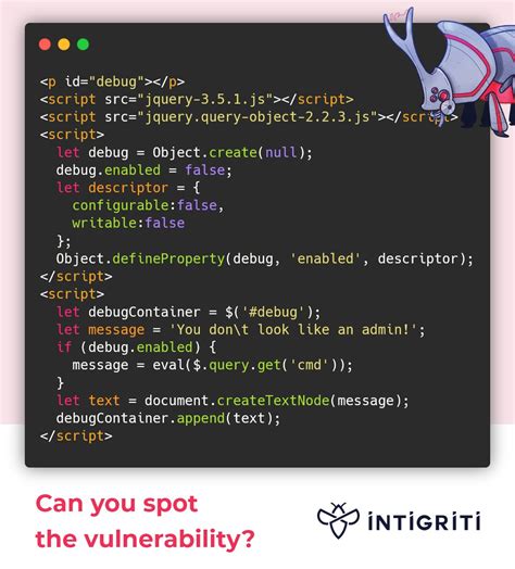 intigriti on twitter can you spot the vulnerability 🔎 show us how
