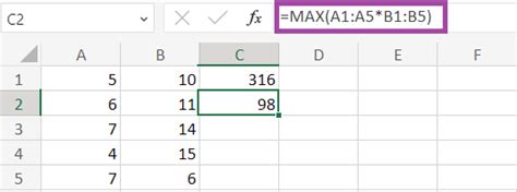 Excel 乘法公式 极客笔记