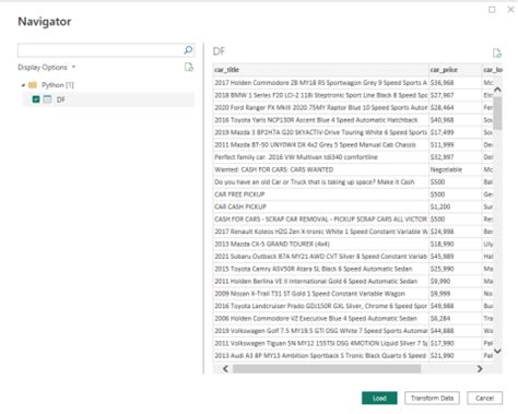 Tutorial On Using Python In PowerBI With A Web Scraping Example The Data School Down Under