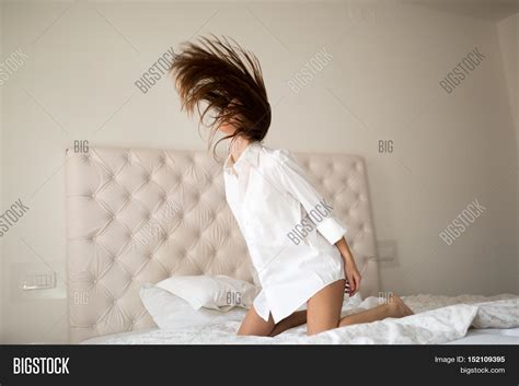 Beautiful Woman Posing Bedroom Bed Image Photo Bigstock