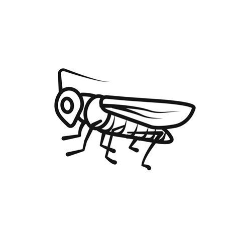Grasshopper Icon Isolated Flat Vector In Outline Premium Vector