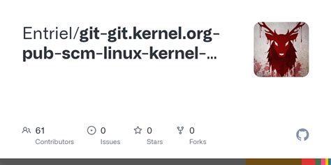 GitHub Entriel Git Git Kernel Org Pub Scm Linux Kernel Git Firmware Linux Firmware