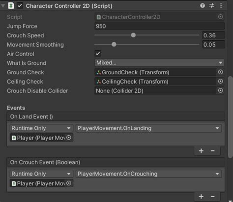 player movement slide jumping r unity2d