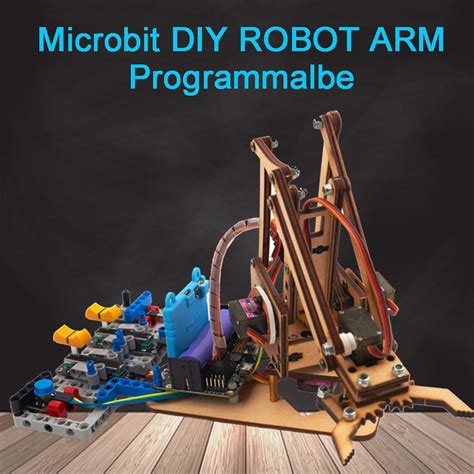 Kittenbot Microbit Diy 4dof Programmable Wood Bluetooth Control Rc