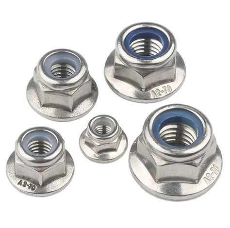 Din982 Special Types Anti Theft Hex Nuts Plastic Insert Nylon Lock Nut With Plastic Washer Hex